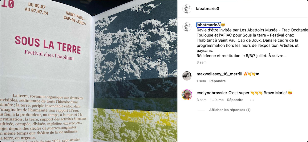 5 mai 2024 – Participation de Marie Labat à l’événement « Artistes ...